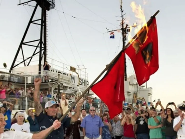 Flag Burning Ceremony - Open Key West